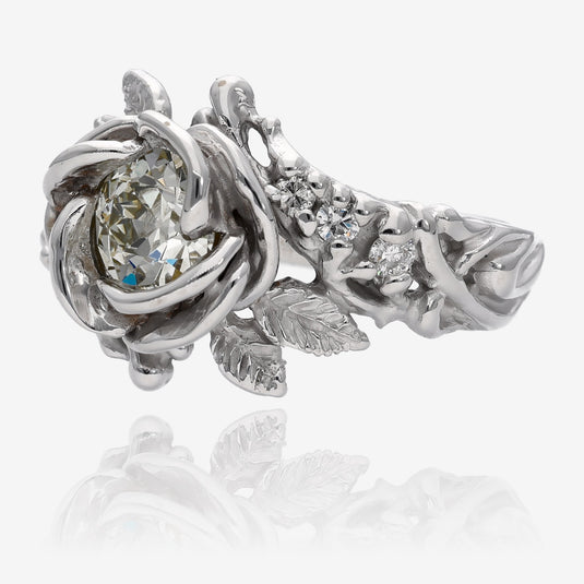 Summer Rose Diamond Ring White Gold – Wexford Jewelers