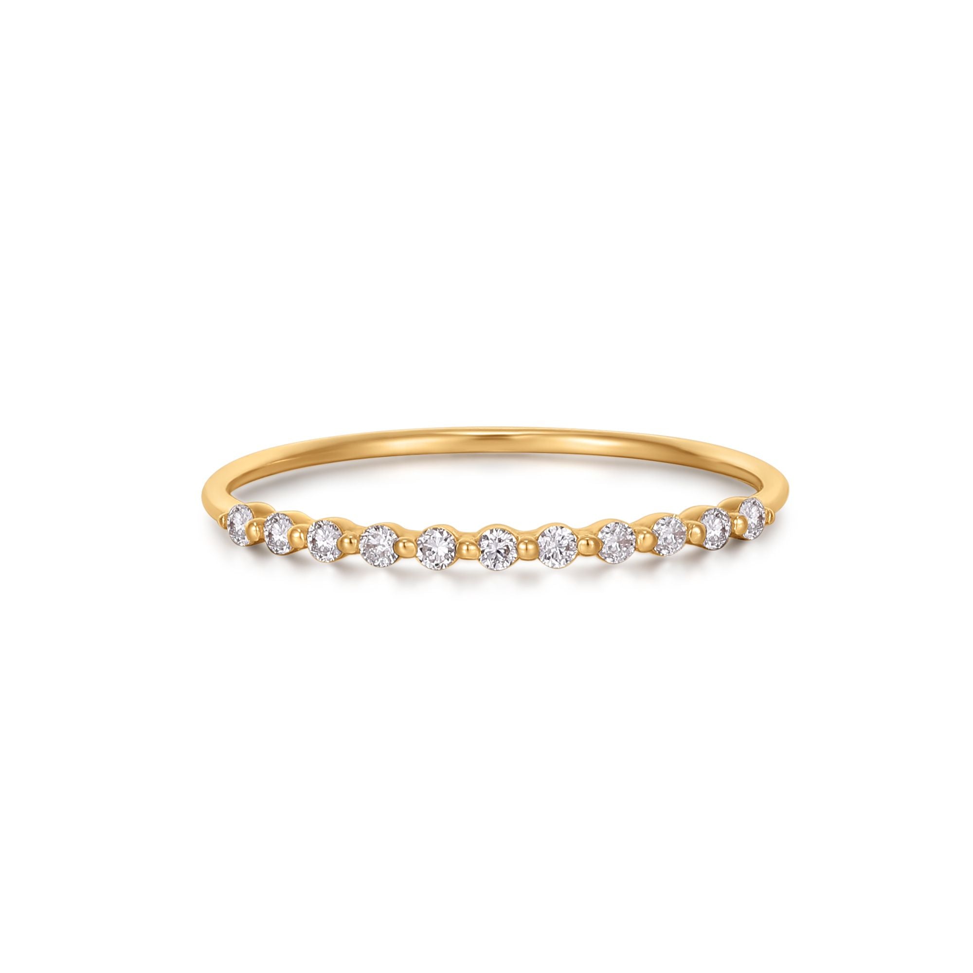 DELIA | Half-Eternity Diamond Ring – Wexford Jewelers