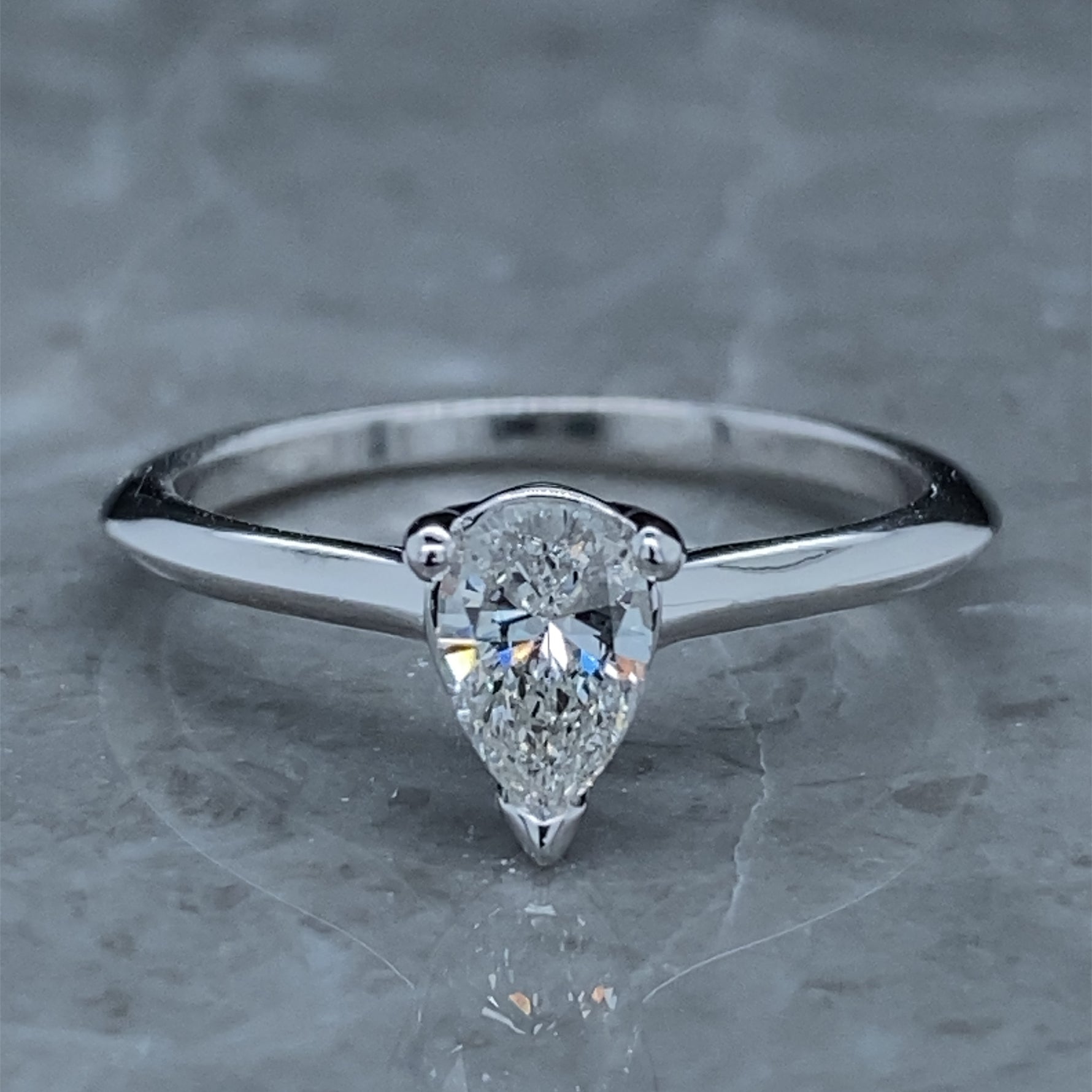 Earth Mined Brilliant Tear Drop Diamond Ring – Wexford Jewelers