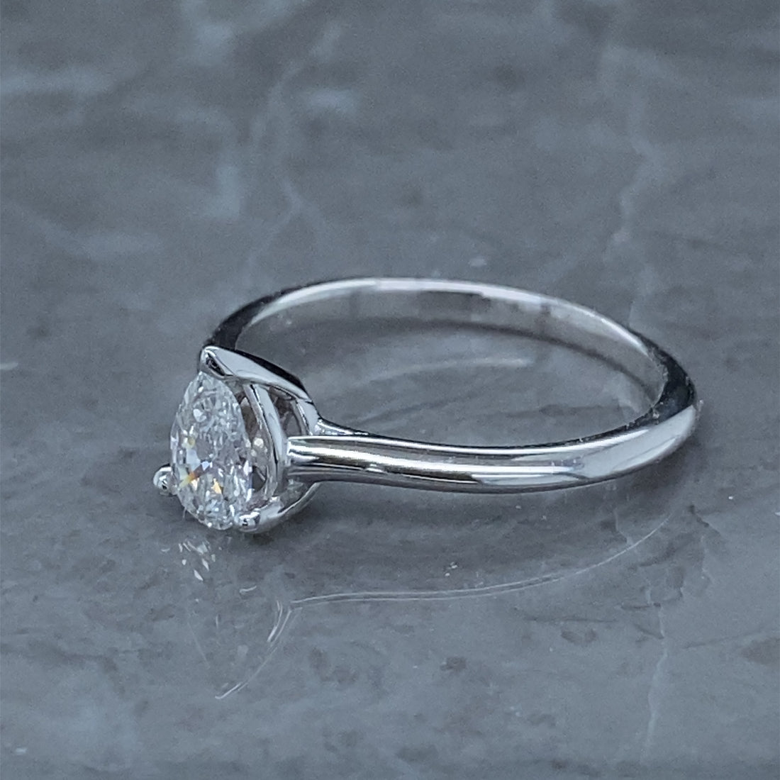 Earth Mined Brilliant Tear Drop Diamond Ring – Wexford Jewelers